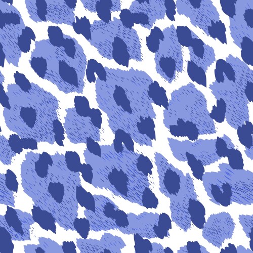 Seamless blue leopard skin pattern metallic Vector Image