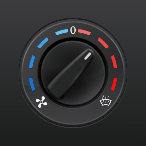 Air conditioner buttons set car dashboard black Vector Image