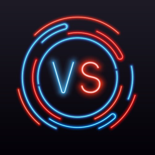 Vs letters versus banner competitive concept Vector Image