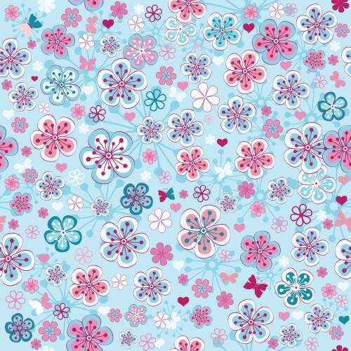 Simple floral pattern Royalty Free Vector Image
