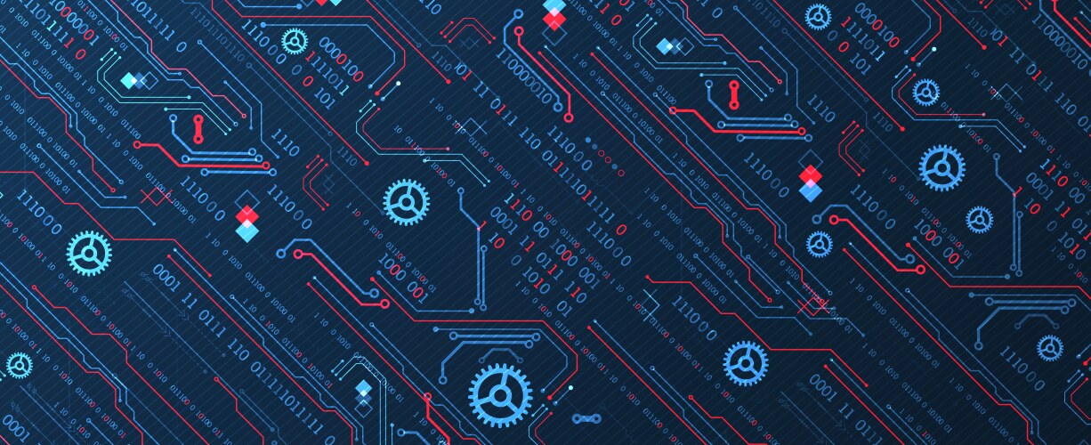 Abstract technology concept computer code Vector Image