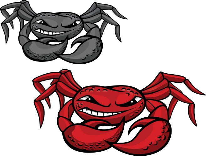 Cartoon crab Royalty Free Vector Image - VectorStock