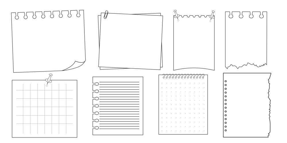 Memo sticky notes sheet reminder color office Vector Image