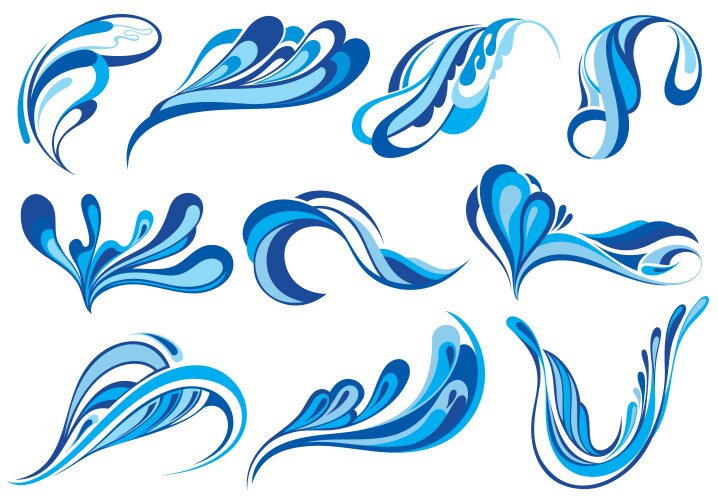 Water splash wave background Royalty Free Vector Image