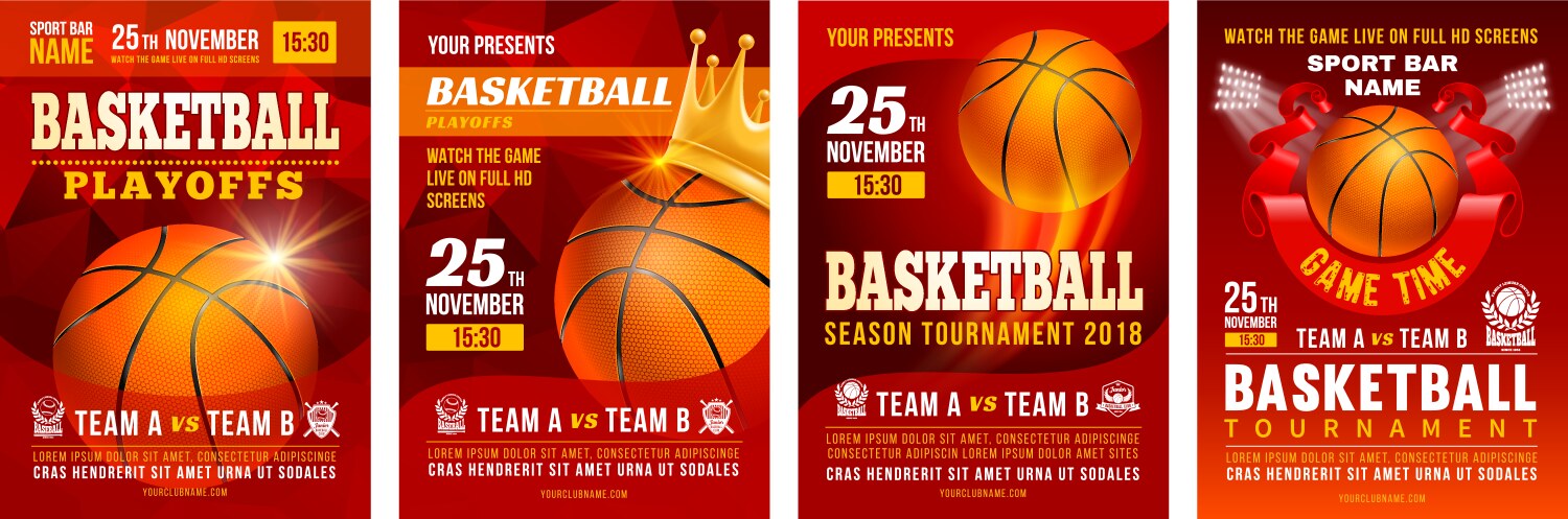 Basketball poster with backboard and ball Vector Image