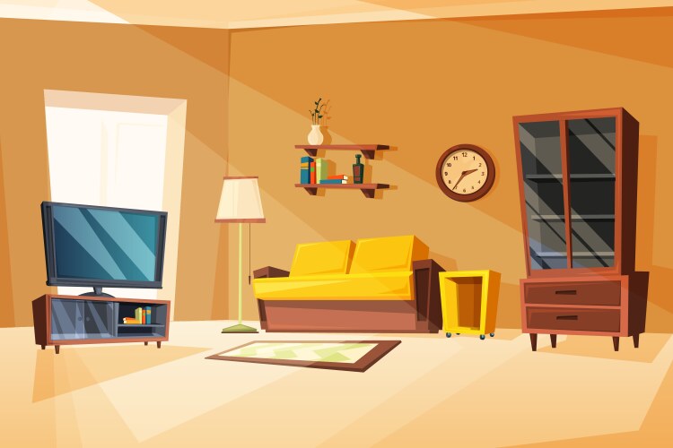An empty room interior Royalty Free Vector Image