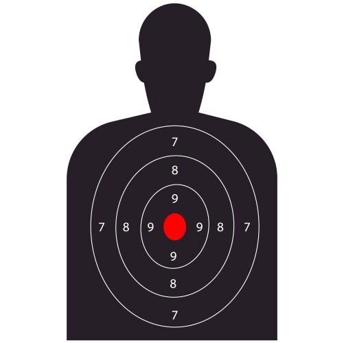 Shoot gun target human silhouette range template Vector Image