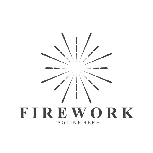 Simple firework logo design Royalty Free Vector Image