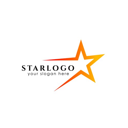 Three stars icon logo outline Royalty Free Vector Image