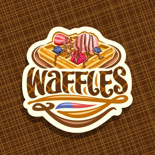 Logo for bubble waffle Royalty Free Vector Image