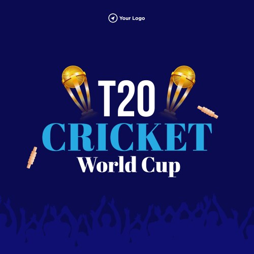 T20 cricket world cup banner design template Vector Image