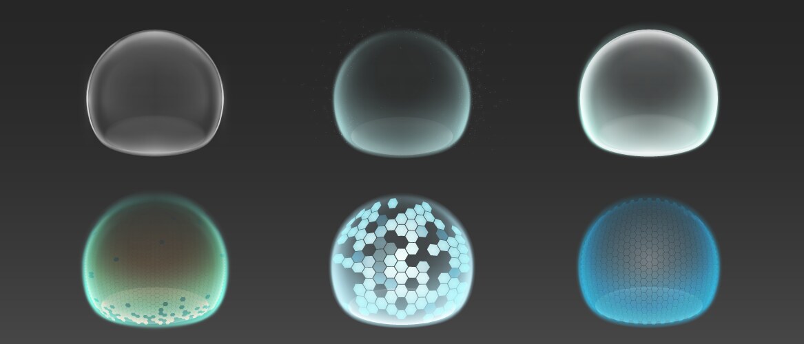 Force field set isolated Royalty Free Vector Image