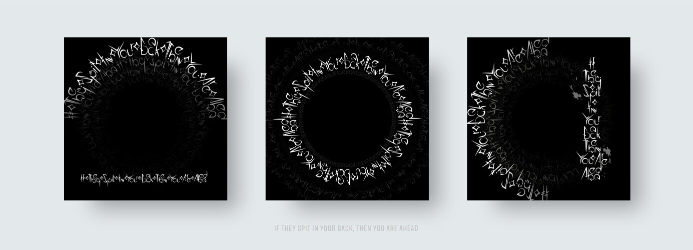Calligraphic lettering template in gothic style Vector Image