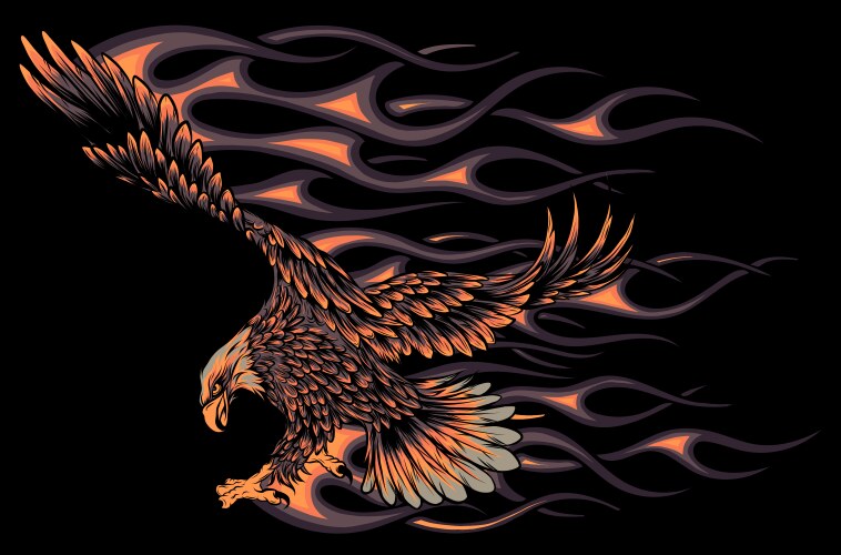 Fire eagle Vector Images & Graphics for Commercial Use | VectorStock