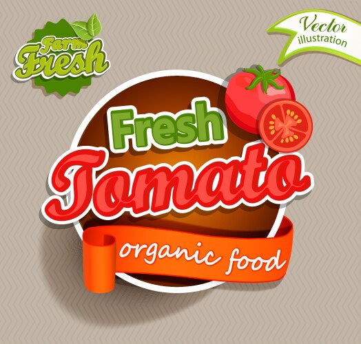 Fresh local fruits label template abstract Vector Image