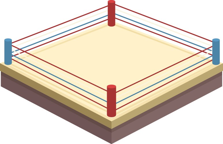 Top view boxing ring icon cartoon Royalty Free Vector Image