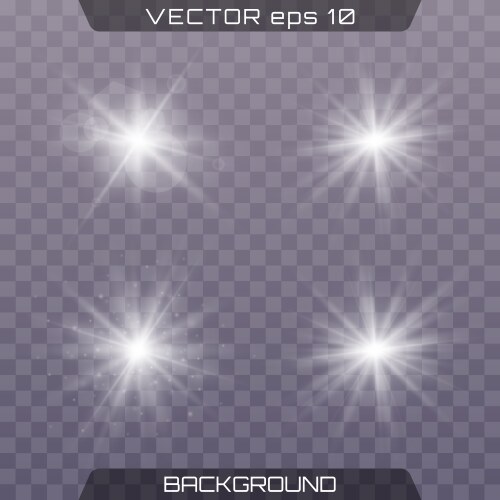 Star light white shine glow sparks effect Vector Image