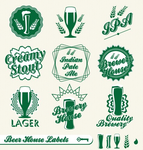 Beer symbols Royalty Free Vector Image - VectorStock