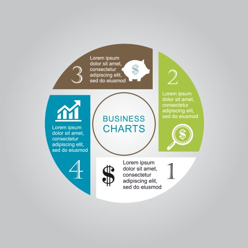 Business diagram circle Royalty Free Vector Image