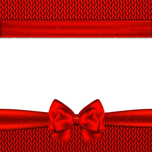 Red ribbon with bow on white background Royalty Free Vector