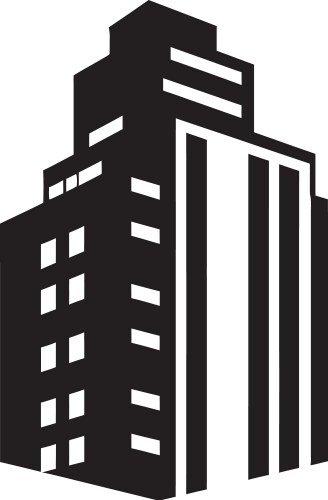 Architectural finesse nighttime building Vector Image