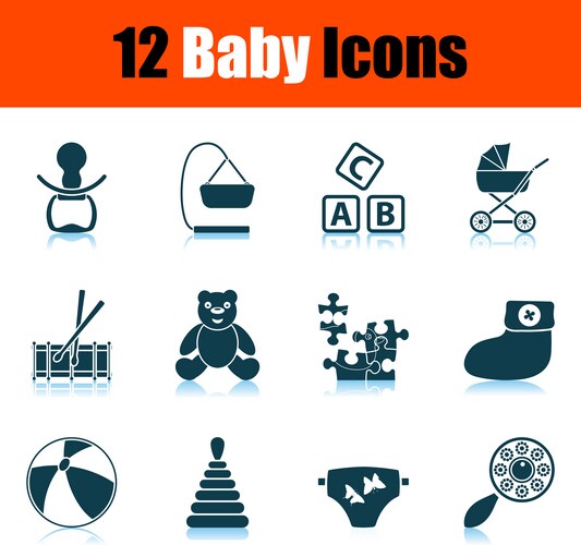 Baby icons Royalty Free Vector Image - VectorStock