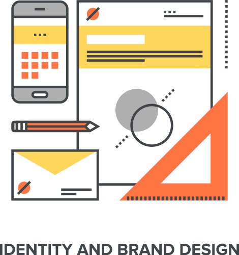 Letter a corporate brand identity icons Royalty Free Vector