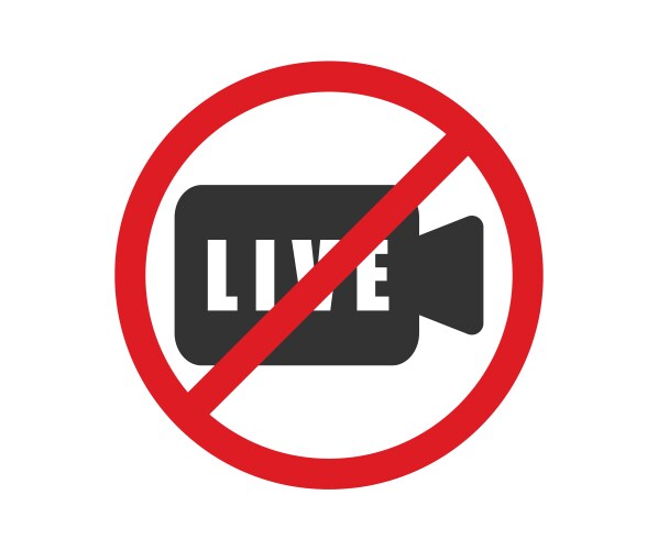No live streaming icon symbol Royalty Free Vector Image