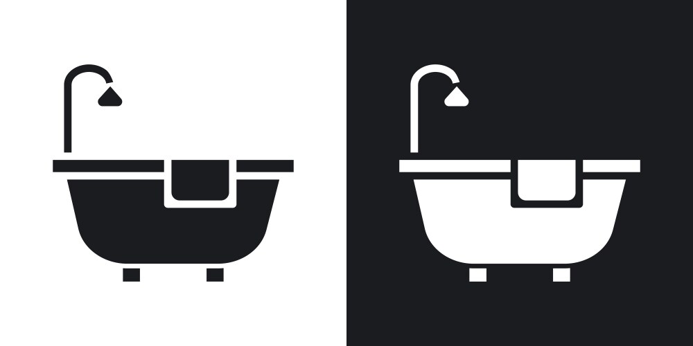 Bathroom clipart black and white Vector Images & Graphics for ...