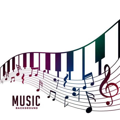 Music background with notes and text space Vector Image