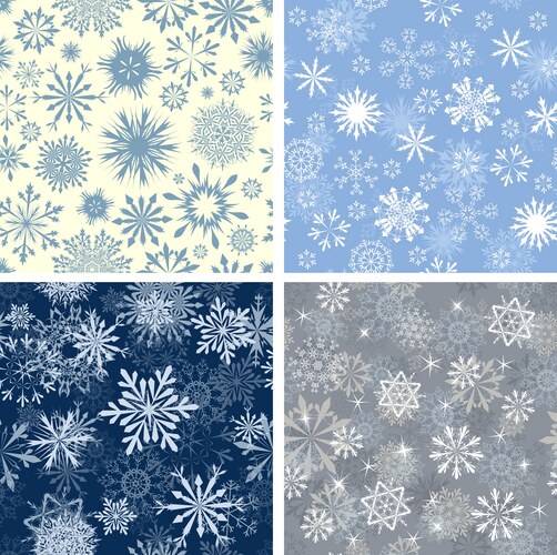 Snowflakes seamless Royalty Free Vector Image - VectorStock
