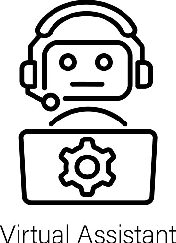 Virtual assistant Royalty Free Vector Image - VectorStock