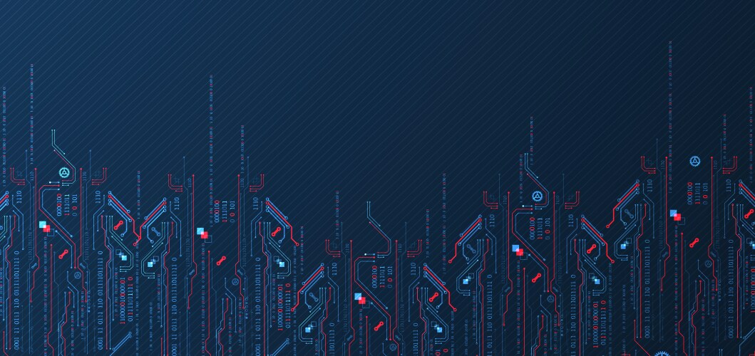 Abstract technology concept computer code Vector Image