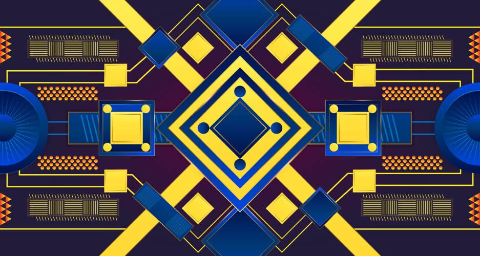 Colorful Gradient Geometric Background Design Vector Image