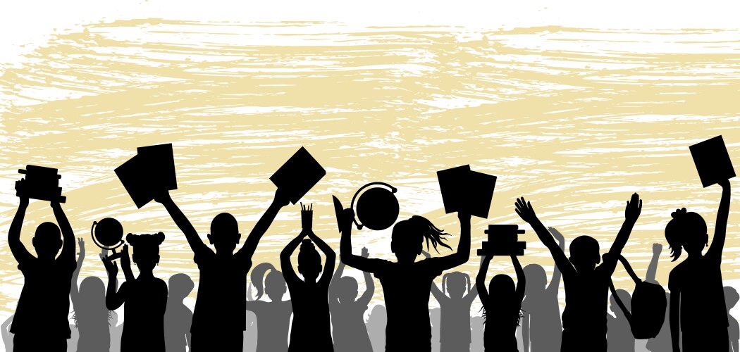 Back to school happy children Royalty Free Vector Image