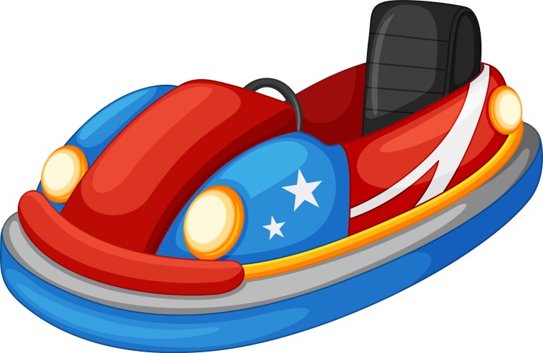 Cartoon bumper car on white background Royalty Free Vector