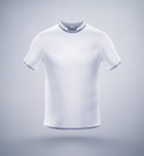 Mens White T Shirt Royalty Free Vector Image Vectorstock