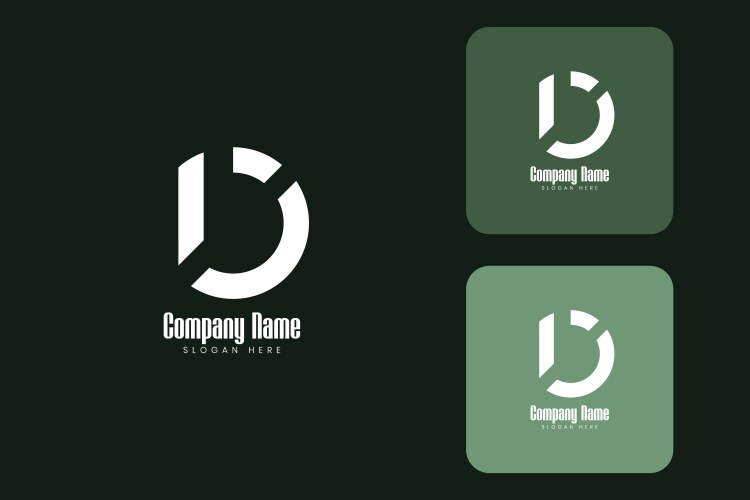 Business modern initial letter d logo design Vector Image