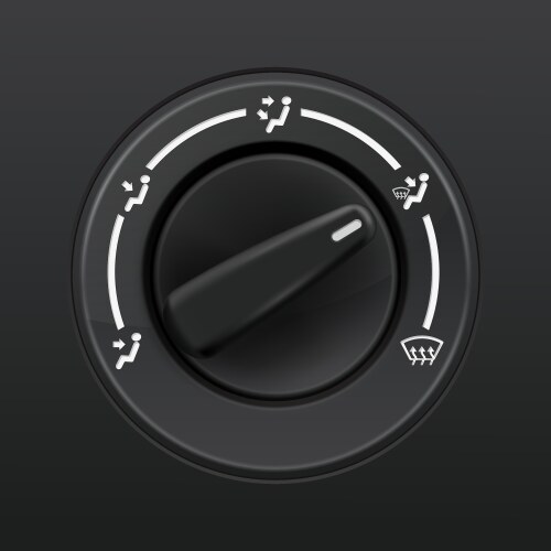 Air conditioner buttons set car dashboard black Vector Image