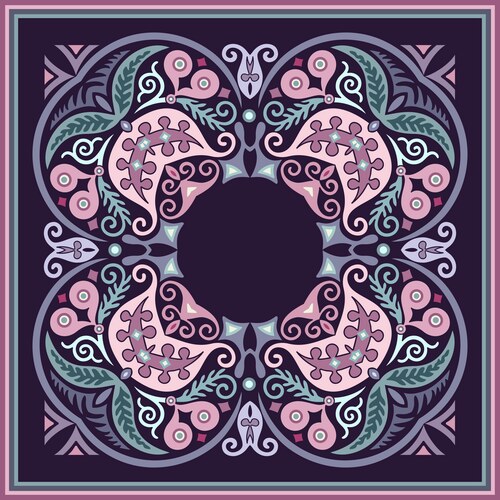 Ethnic abstract flower – Royalty-Free Vector | VectorStock