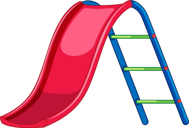 Red Slide on Transparent Background Royalty Free Vector