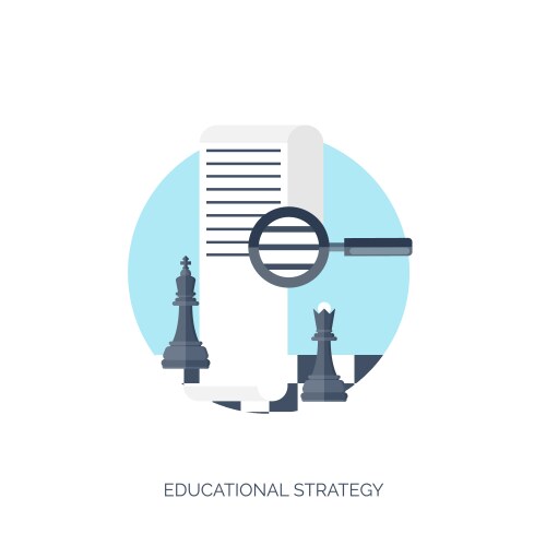 Types of study materials isolated cartoon Vector Image