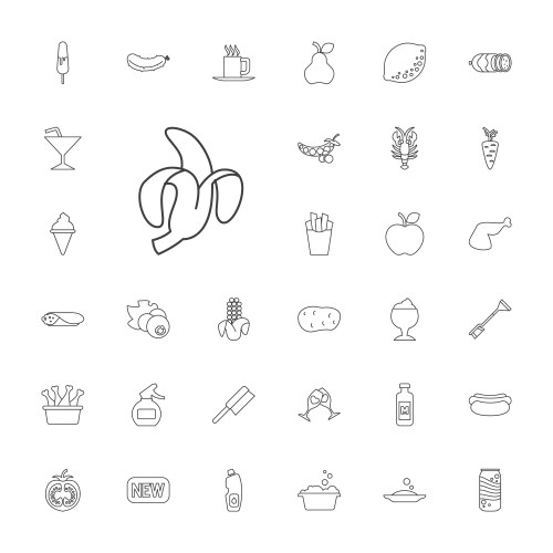 100 fresh icons Royalty Free Vector Image - VectorStock