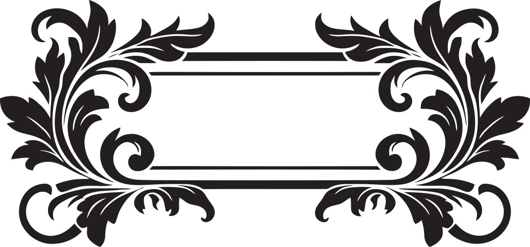 Royal renaissance elegant black logo with vintage Vector Image