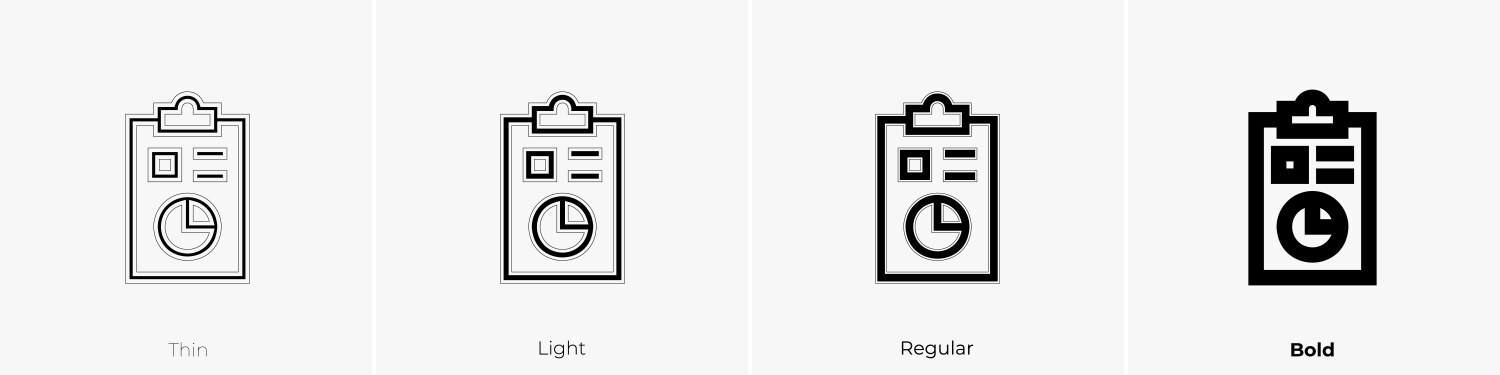 Exam icon thin light regular and bold style Vector Image