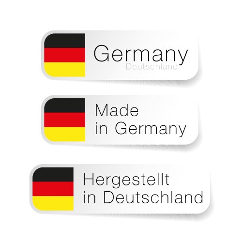 Made in germany icon with german flag map Vector Image