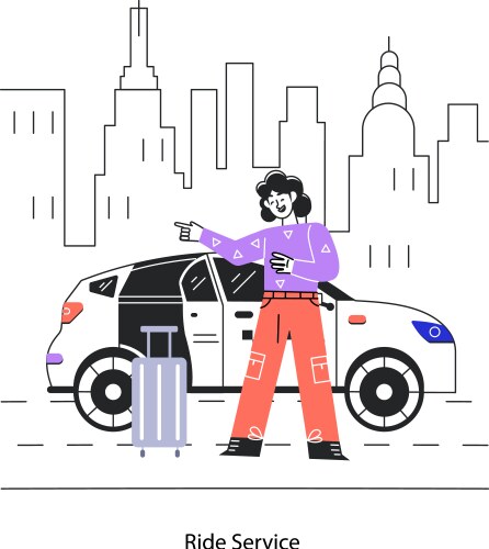 Ride service Royalty Free Vector Image - VectorStock