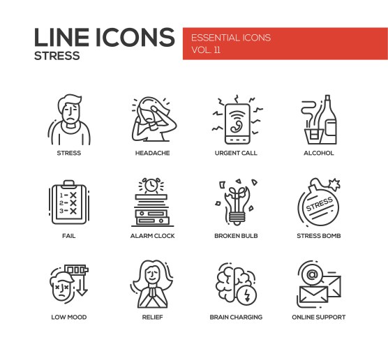Stress Work Line Vector Images (over 5,800)