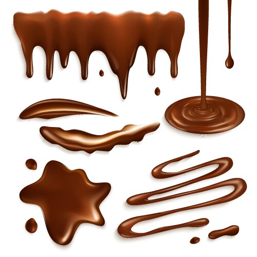 Donuts set round confectionery chocolate vanilla Vector Image