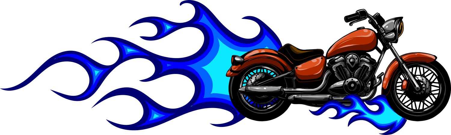 Motorbike icon cartoon motorcycle transport side Vector Image